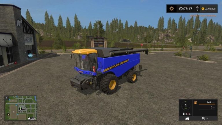 Мод комбайн VERSATILE RT490 BLUE V1.0 Farming Simulator 2017